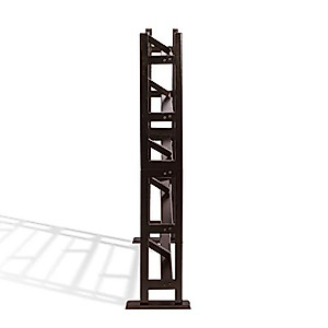 Atlantic Element Media Storage Rack - Holds Up to 230 CDs or 150 DVDs, Contemporary Wood & Metal Design with Wide Feet for Greater Stability, PN35535601 In Espresso