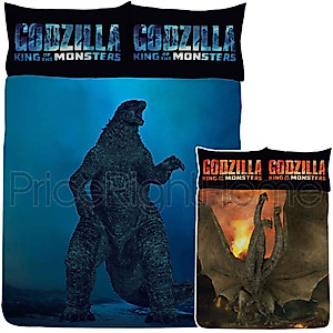 Godzilla Vs Ghidorah Double Duvet Cover Set