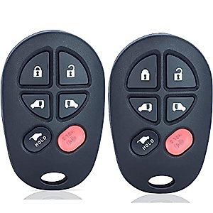 Beefunny Keyless Entry 6 Button Remote Car Key Fob for Toyota Sienna 2004-2013 FCC ID: GQ43VT20T (2)