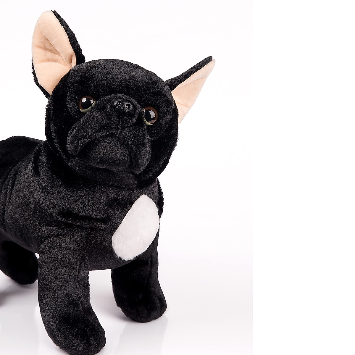 Boni 12.5 Inch Black Dog Stuffed Animal, French Bulldog Plush Stuffed Animals, Birthday Christmas Day Gifts for Child