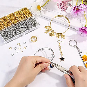 Jump Rings for Jewelry Making, 4600Pcs Silver and Gold Jump Rings with Jump Rings Open/Close Tools for Jewelry Making and Necklace Repair (Assorted Sizes)