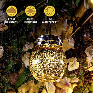 JXDLSQ Solar Lantern Outdoor Waterproof,2 Pack Hanging Sloar Lights Outdoor with 30 LED Outdoor Lantern Decorative Lights for Home Decorations,Garden,Patio,Deck Court,Backyard,Pathway