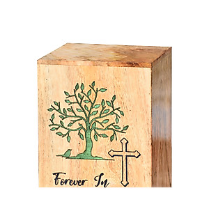 Tree of Life Resin Urn Wooden Urn Box Lichtenberg Figure Cremation Urn for Human Ashes Adult Large Funeral urn Ashes Urn for Ashes pet urn Fractal Burning urn Memorial Urn (Large up to 250 lb)