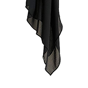 Txameru Hijab for Women Chiffon Hijab Scarfs for Women Shawl (Black)