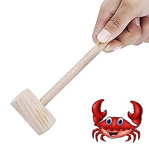 Wood Crab & Mallets Mallets, Natural Beech Wood Hammers, Set of 12