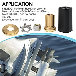 Flo-Torq II Hub Kit Replace 835257Q1 for Mercury 60-300 HP Engines for Mercruiser Alpha Bravo One Drives