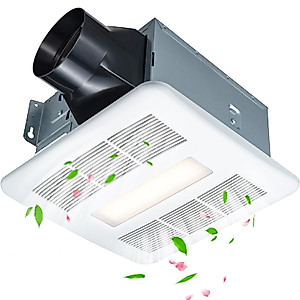 NookNova Quiet Bathroom Exhaust Fan with Light, 100 CFM, 0.7 Sones Household Ventilation Fan, Energy STAR Bathroom Vent Fan with Light Combo, HVI/FCC/ETL Listed Bath Ceiling Fan with 11W LED light