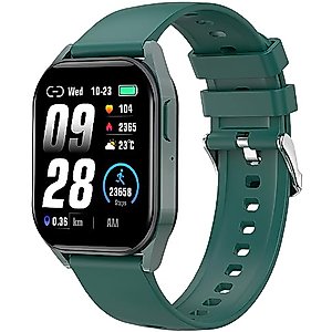 BRIBEJAT Smart Watch for Men Women Compatible iPhone Samsung Android, Voice Assistant & Answer/Make Call, 1.83'' Fitness Tracker IP68 Waterproof, 110+ Sports, Spo2/Heart Rate/Sleep Monitor, BT6