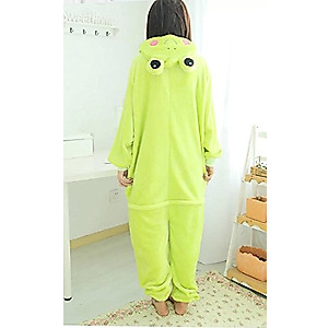 Nicetage Unisex Adult Pajamas - Plush One Piece Cosplay Frog Animal Costume Frog M