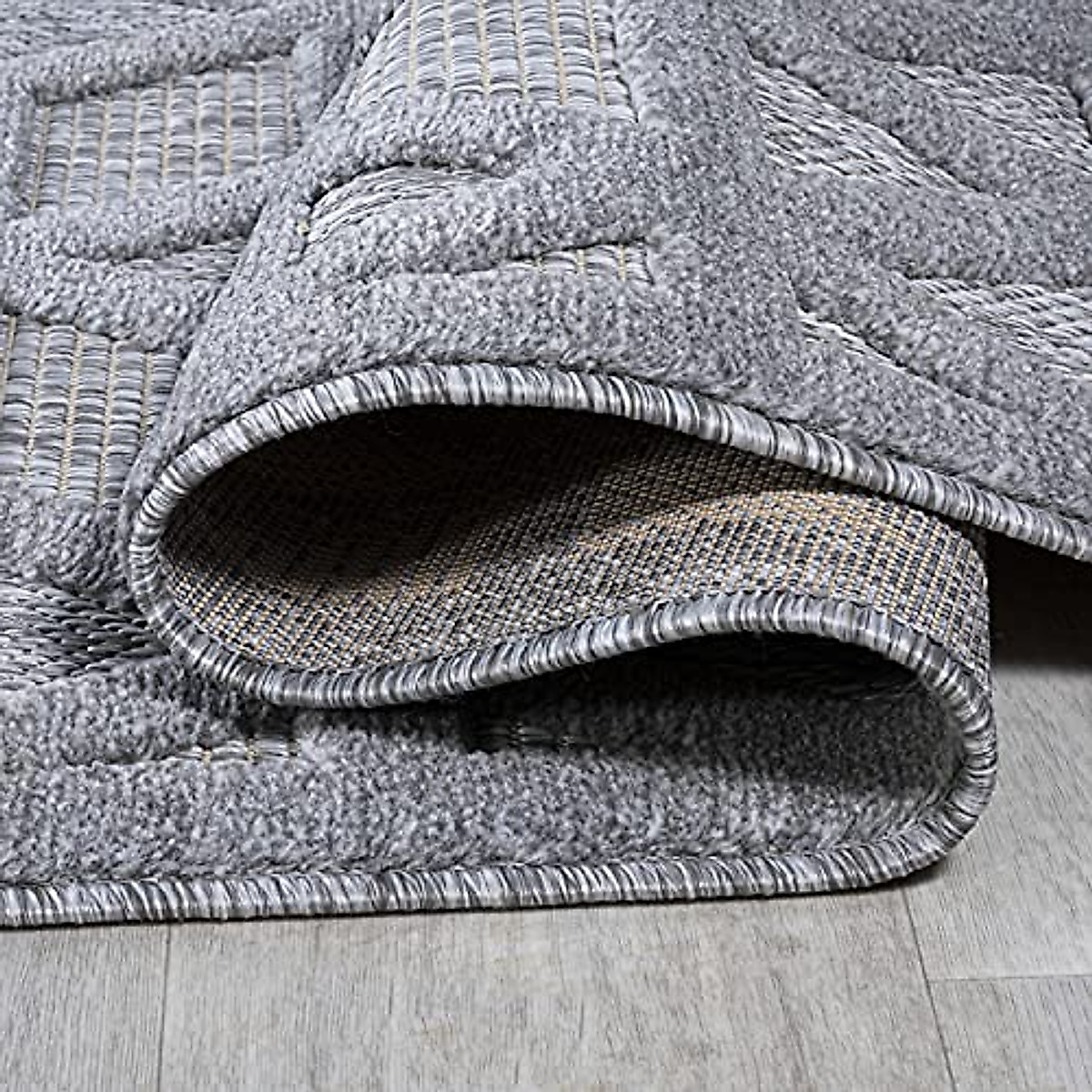 JONATHAN Y IBZ102C-8 Talaia Neutral Geometric Indoor Outdoor Area-Rug Bohemian Geometric Easy-Cleaning Bedroom Kitchen Backyard Patio Porch Non Shedding, 8 X 10, Light Gray