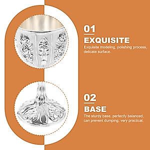 ULTNICE Chalice Goblet Cups Vintage Sliver Chalice of King Arthur Medieval Gothic Goblet Sculpture Metal Liqueur Goblet For Home Bar Wedding (2.76x1.38x1.54inch/7x3.5x4cm)