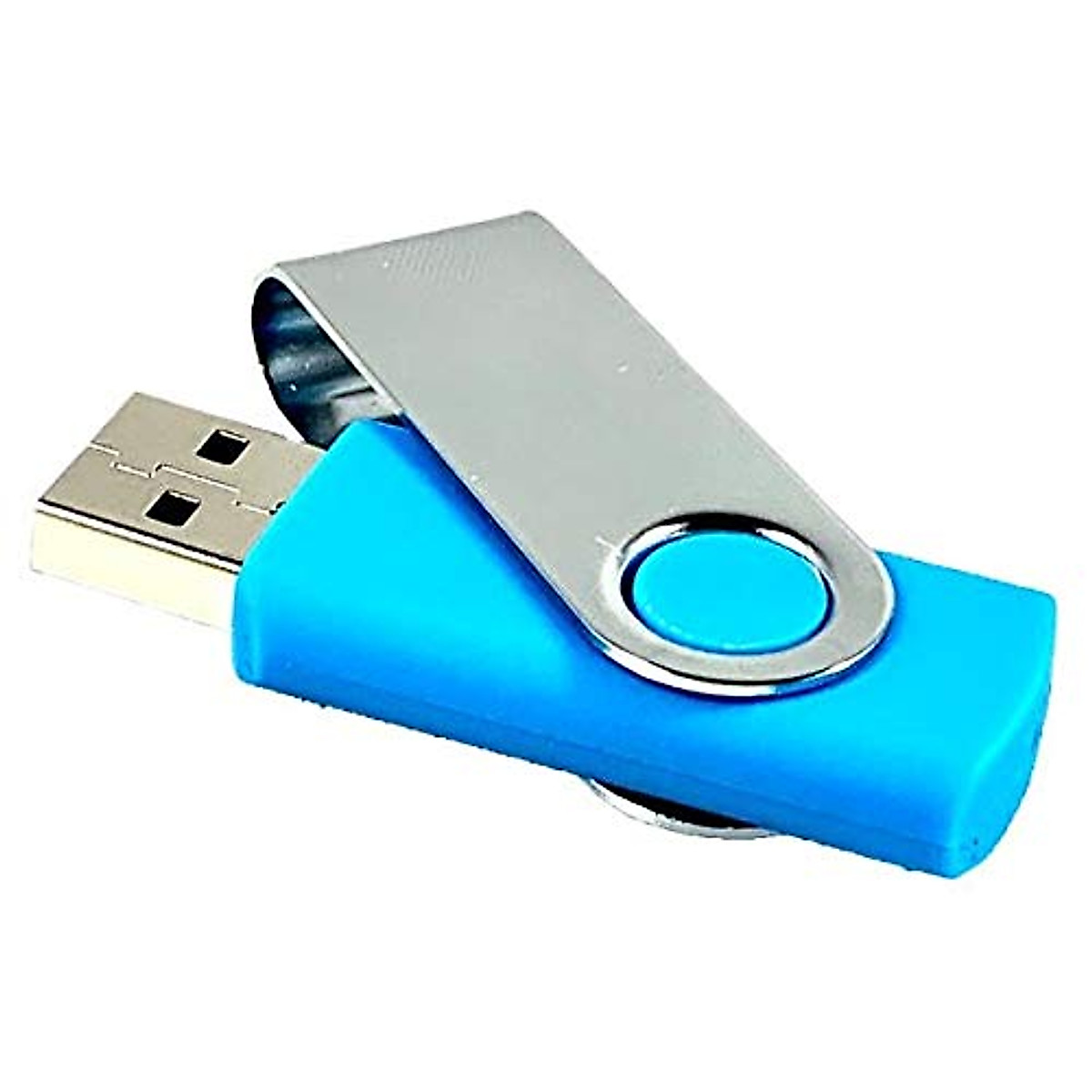 1GB Flash Drives Bulk Two Pack (Blue) 2.0 USB Memory Storage Bundle with (2) Everything But Stromboli Lanyards & (3) Stickers for Labeling Flashdrive