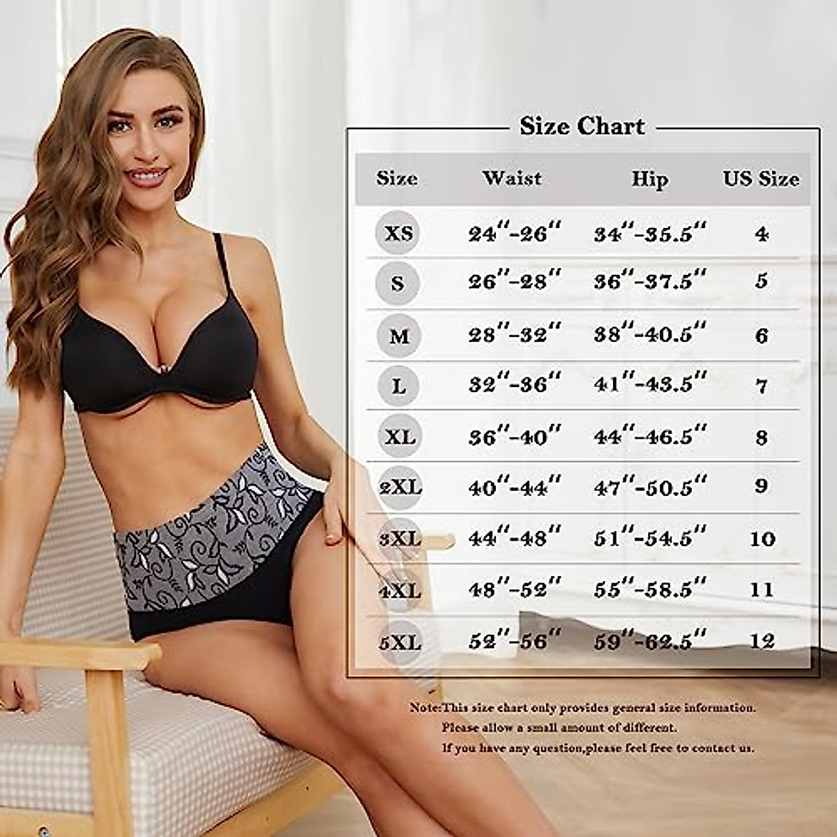 MEIDAYAI Womens Underwear Cotton Tummy Control High Waisted Underwear Soft Breathable Full Coverage Panties Multipack