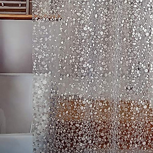 Bostofy EVA 3D Waterproof Shower Curtain Liner, Clear Extra Long Bathroom Shower Liner with Rustproof Metal Gromments and Weighted Magnet,72”Width x 84”Length