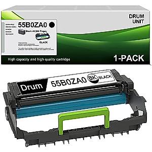 1-Pack B3340 55B0ZA0 Black Drum Unit Replacement for Lexmark B3340dw B3442dw MB3442adw Printer