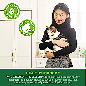 FELINE GREENIES SMARTBITES HEALTHY INDOOR Natural Treats for Cats, Chicken Flavor, 16 oz. Tub