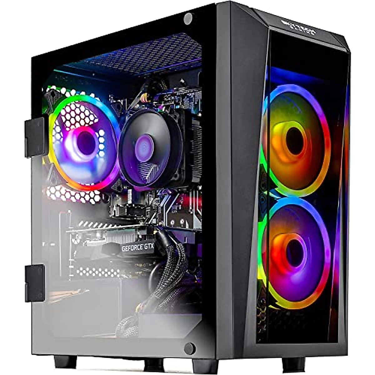 Skytech Blaze ll Gaming PC Desktop – Ryzen 3 3100, GTX 1650 Super, 500GB SSD, 8G DDR4 3200, AC Wi-Fi, Windows 11 Home 64-bit, Black