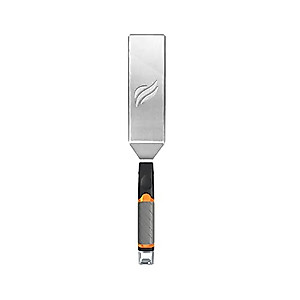 Blackstone 5195 Premium Signature Series Griddle Spatula Perfect Heavy-Duty Stainless Steel, Non-Slip Ergonomic Rubber Handle, Heat Resistant, Easy to Clean, with Built in Bottle Opener