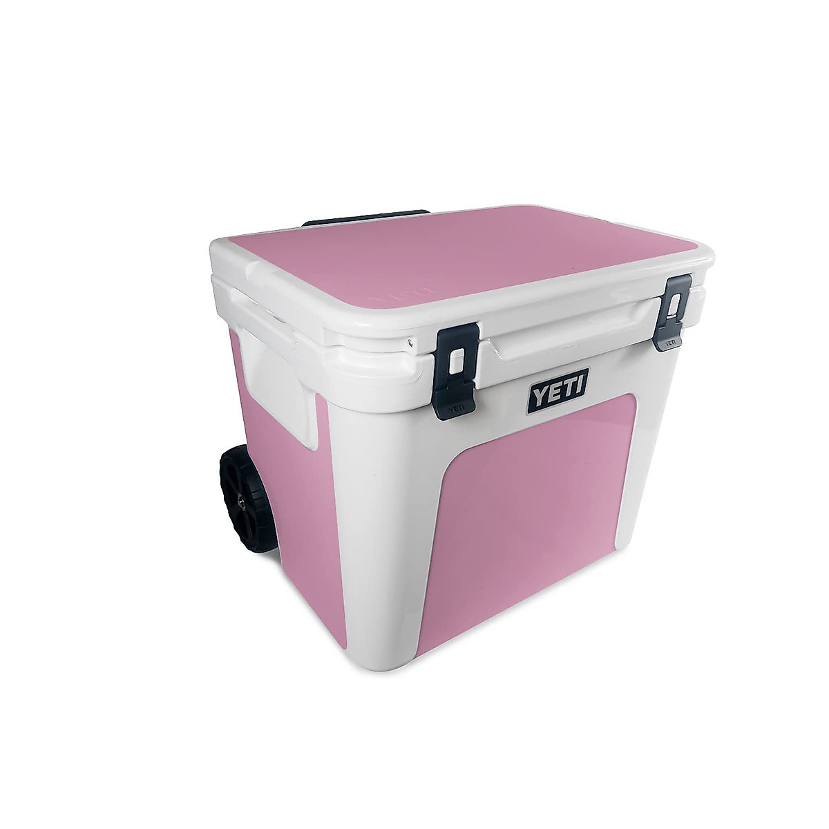 MightySkins Skin Compatible with Yeti Roadie 60 Wheeled Cooler - Solid Pink | Protective, Durable, and Unique Vinyl Decal wrap Cover | Easy to Apply, Remove, and Change Styles | Made in The USA