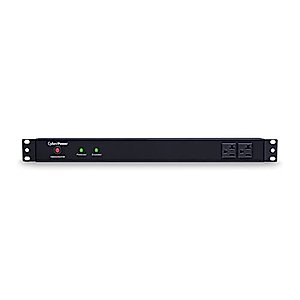 CyberPower RKBS20S2F8R Rackbar Surge Protector, 120V/20A, 10 Outlets, 15 Foot Power Cord, 1U Rackmount