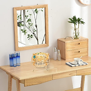 LIZEALUCKY Golden Fruit Tray Zinc Alloy Retro Style Candy Serving Plate Oval Snack Dessert Storage Plates for Cupcake Display Birthday Party Dessert Wedding Decoration