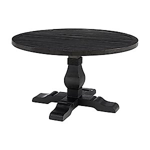 Martin Svensson Home Napa Solid Wood Black Round Dining Table