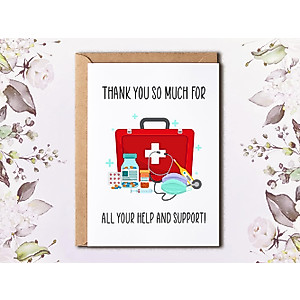 NTVShop Thank You So Much Card - Nurse Card - Cute Medical Box Card - Doctor Appreciation Gift - Gift For Doctor Nurse