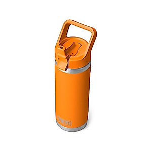 YETI Rambler 18 oz Bottle, Vacuum Insulated, Stainless Steel with Straw Cap, King Crab