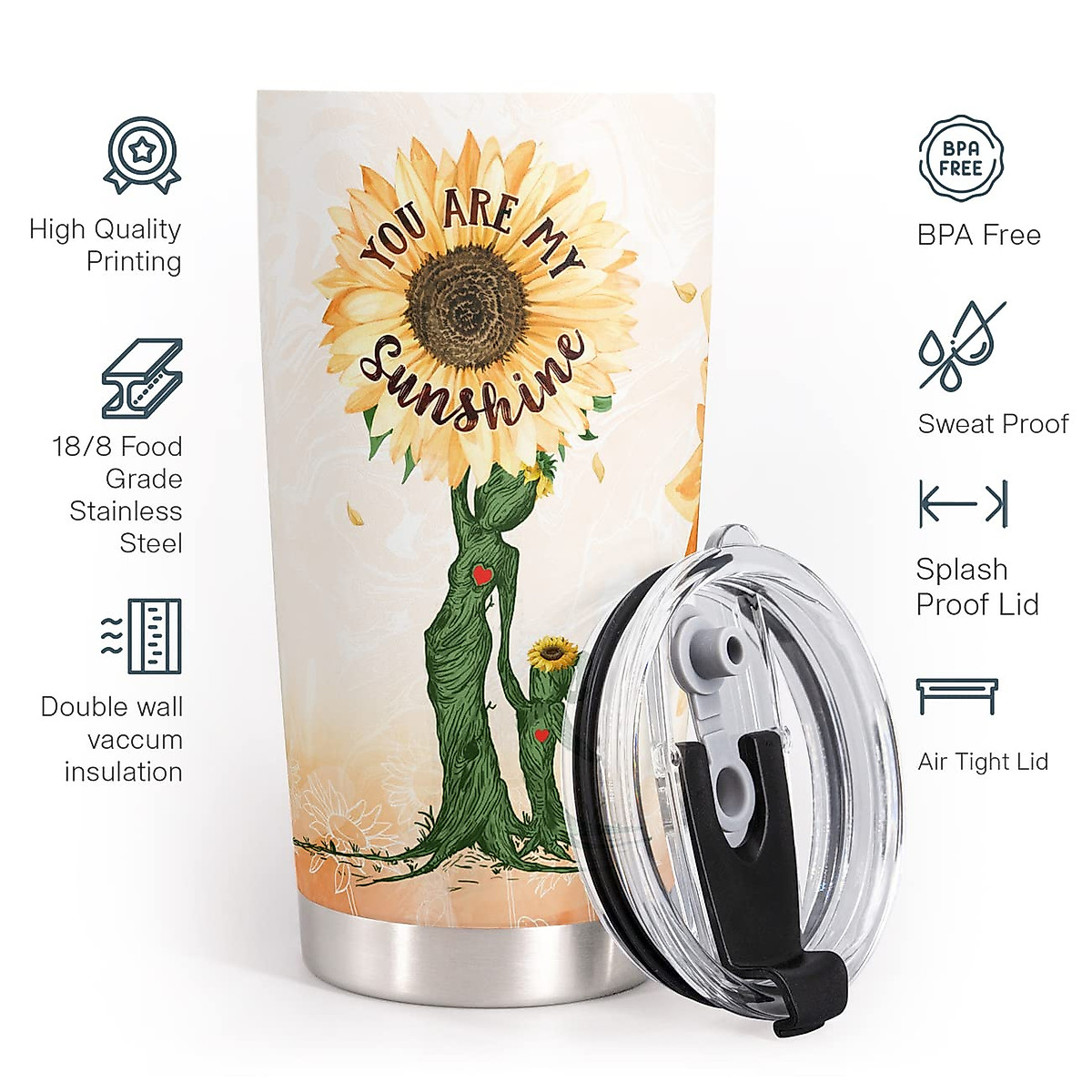 Macorner Mothers Day Gifts - Birthday Gifts for Mom & Mothers Day Gifts From Daughter Son - Mom Gifts From Kids Mother's Day Gifts For Mom - Stainless Steel Tumbler 20oz - Mom Gifts For Mother Day