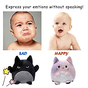 ciaobaby Cat Stuffed Animals, Reversible Plush, 6" Cat Plushie for Girl Boy Adult Kids