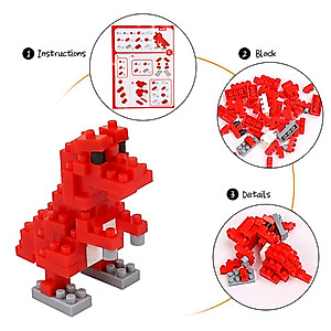 Jellydog Toy Mini Building Blocks, 12 in 1 Dinosaurs Blocks, Ocean Building Sets,Party Favors for Kids, Assorted Mini Animals Building Blocks Sets for Goodie Bags,Prize,Cake Topper…