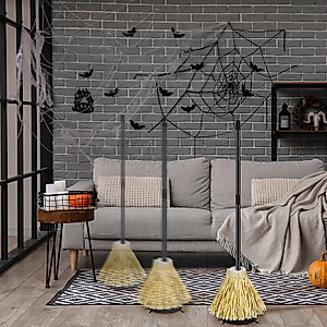 Tondiamo Halloween Floating Witch's Broom Haunted Dancing Broom Halloween Decor for Home Halloween Party Decor