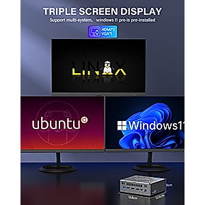 KAMRUI Mini PC Intel 11th Gen i5-11320H(Up to 4.5 GHz) Windows 11 Pro, Mini Computers 16GB RAM 512GB SSD, Mini Desktop Computer Super Fast WiFi BT Type-C USB3.0 4K UHD Triple Display VESA Home Office
