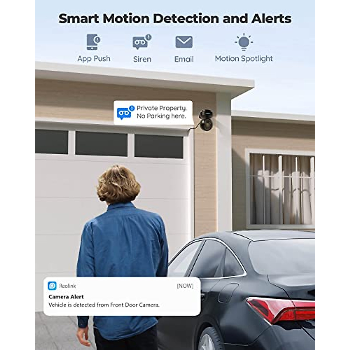 REOLINK 5MP PTZ Camera Bundle (Black and White), 2.4/5GHz WiFi, 3X Optical Zoom, Person/Vehicle Detection with Auto Tracking, E1 Outdoor