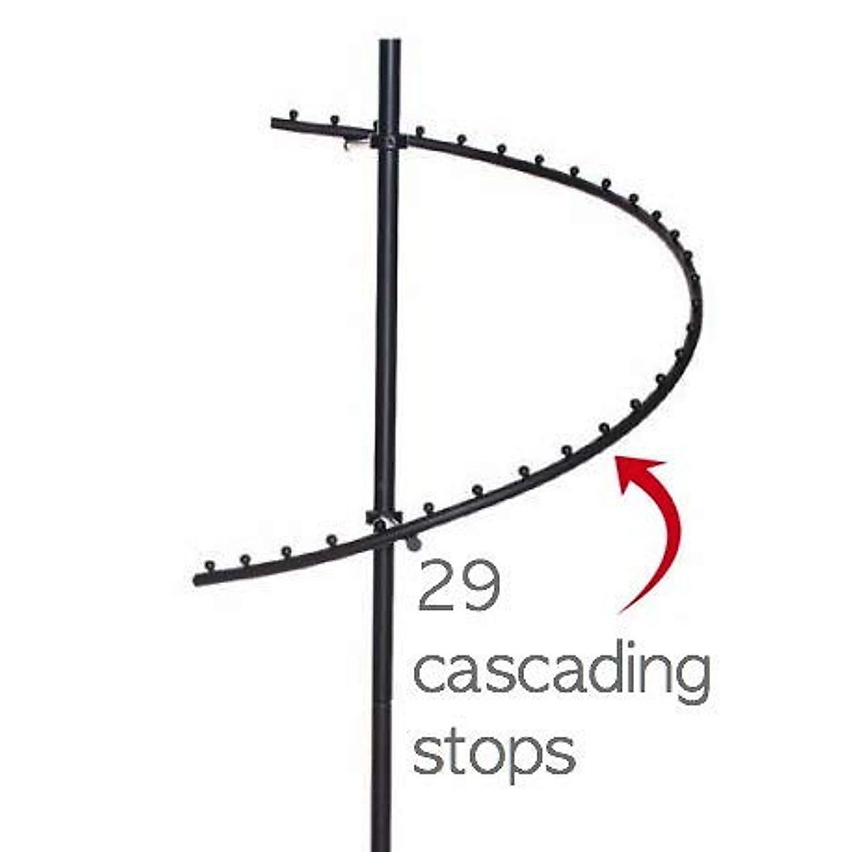 Only Hangers Textured Matte Black 29-Ball Spiral Clothing Rack