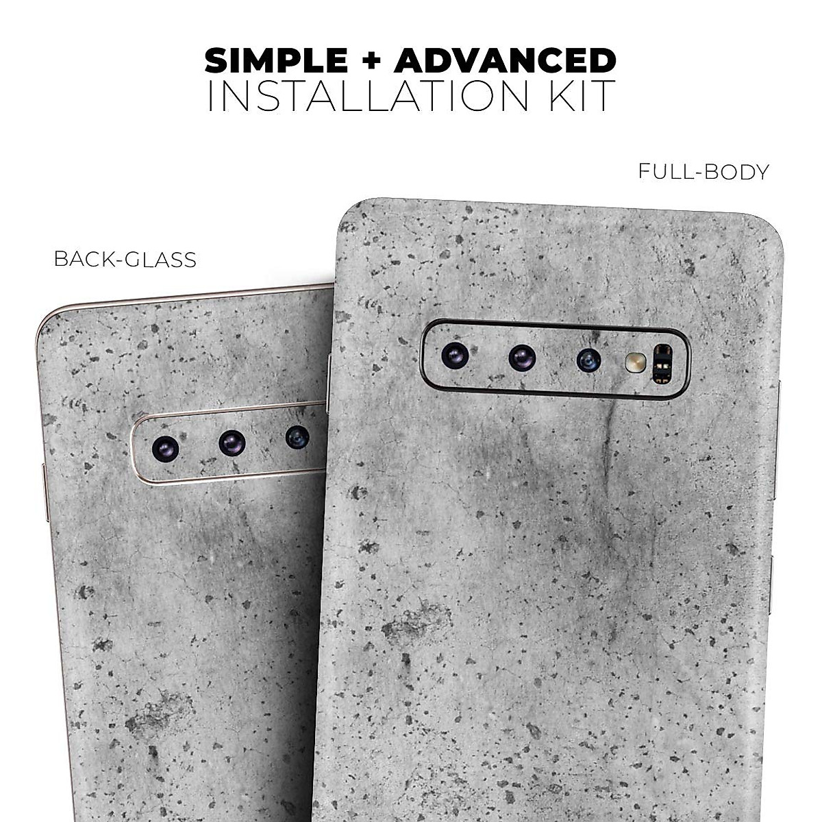 DesignSkinz Concrete Grunge Texture Protective Vinyl Decal Wrap Skin Cover Compatible with The Samsung Galaxy S20 (Screen Trim & Back Glass Skin)