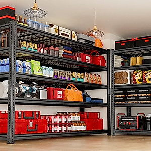 Storage Shelves, Garage Shelving Heavy Duty 3300 LBS Capacity, 60"L x 24"W x 78"H Adjustable Metal Shelving Organizer Wire Rack, 5 Tier Utility Shelf Unit for Pantry Closet Warehouse Organization