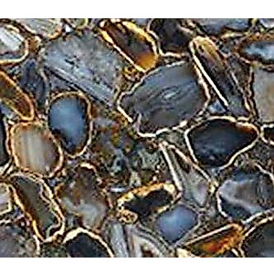 18"x12" Mix Multi Colour Agate Table Top Rectangular Table, Center Table, Coffee Table, Patio Table, Hallway Table, Living Room Furniture