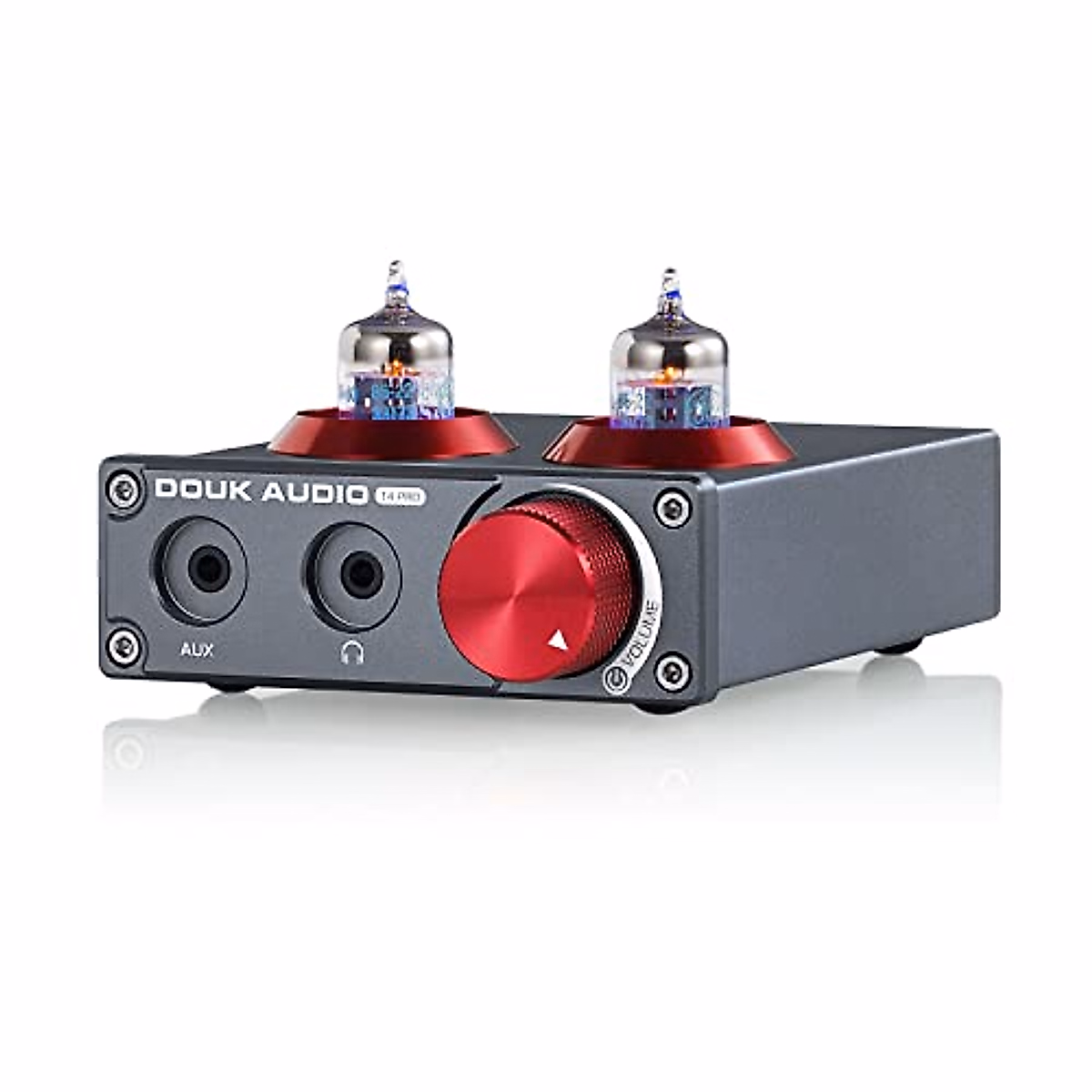 Douk Audio T4 PRO Vacuum Tube Phono Preamp, MM Turntable Preamplifier, GE5654 Hi-Fi Headphone Amp for Home Theater/Record Player/Stereo Amplifier/Active Speaker