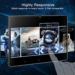 JETech Screen Protector for Samsung Galaxy Tab S8 Plus 2022 / Tab S7 FE 2021 / Tab S7 Plus 2020 12.4-Inch with Easy Installation Frame, Tempered Glass Film, HD Clear, 2-Pack