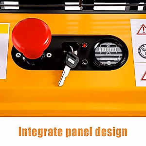 APOLLO Full Electric Walkie Pallet Stacker Powered Forklift with Fixed Legs 2200lbs Capacity 98''Lifting Height Material Lift for EU Pallet