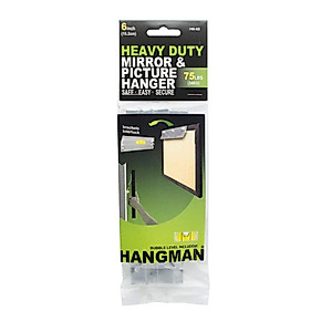 Heavy Duty Hangman Mirror & Picture Hanger W/Walldogs 6”