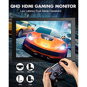 Eyoyo 2K Small Monitor 12 Inch QHD 2160x1440, Thin IPS HDMI Screen CCTV Security Monitors VGA Portable Monitor for Laptop PC Computer PS4 PS5 Switch 4B/3B+/3B Windows 7/8/10