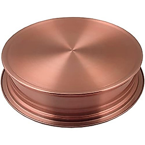 Communion Ware Holy Wine Christian Worship Serving Tray with 40 Cups for Churches - Stainless Steel (Copper)