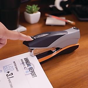 Swingline Stapler, Optima 40, Full Strip, Desktop Stapler, 40 Sheet Capacity, Reduced Effort Stapler for Office Desk Accessories and Home Office Supplies, Orange/Silver/Black, Full Size (87845)