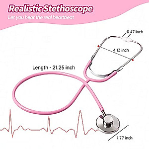 Phobby Kids Doctor Kit, 8 Pieces Kids Doctor Playset with Medical Storage Bag & Real Stethoscope, Pretend Play Doctor Toys for Toddler Boys Girls Aged 3 4 5 6 7 8