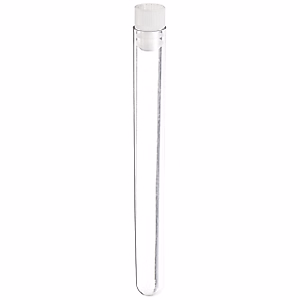 Lake Charles Manufacturing 201A5 Plastic Test Tubes with Caps, Clear (Pack of 10)
