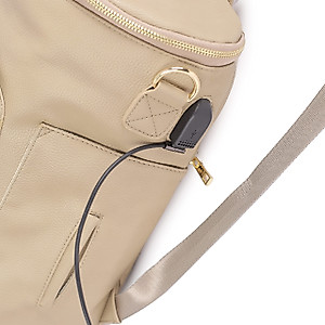 LULUPAK Diaper Bag 6-in-1 Backpack with USB (Beige)