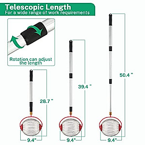 Cooltop Medium Nut Gatherer, Nut Picker Rolling Acorn Picker Upper,Adjustable Lightweight Outdoor Manual Tools,Collect Walnuts,Acorns,Hickory Nuts,Golf with 1Gallon(Medium)
