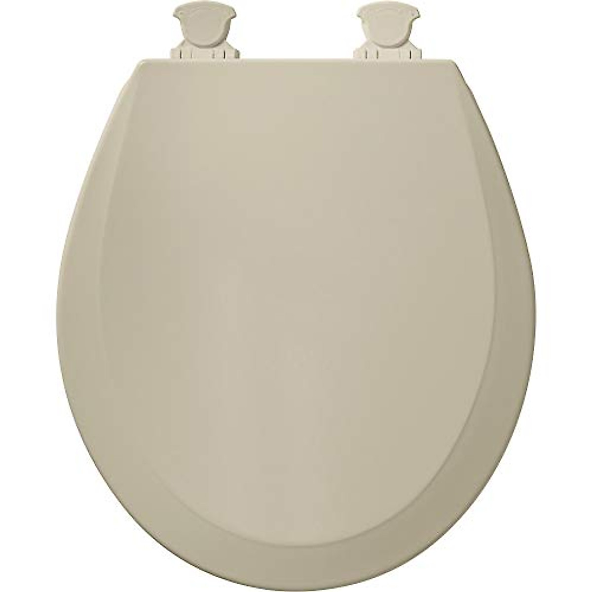CHURCH 540EC 006 Toilet Seat with Easy Clean & Change Hinge, ROUND, Durable Enameled Wood, Bone